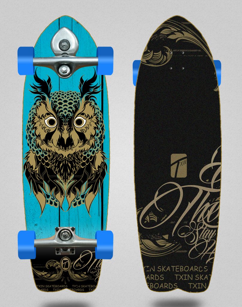 Surfskate with BURI trucks - Buho 29 fish - Txin skateboards