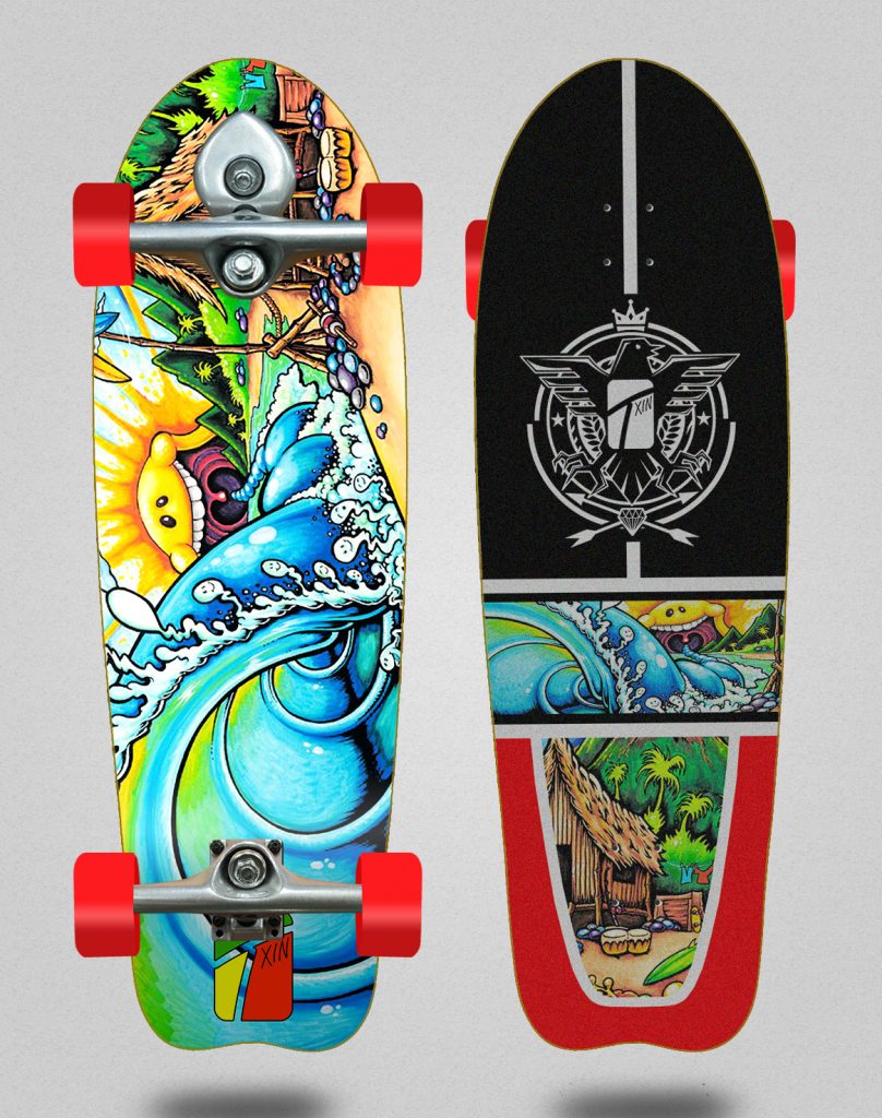 Surfskate with BURI trucks - House Paradise 31 Fish - Txin skateboards